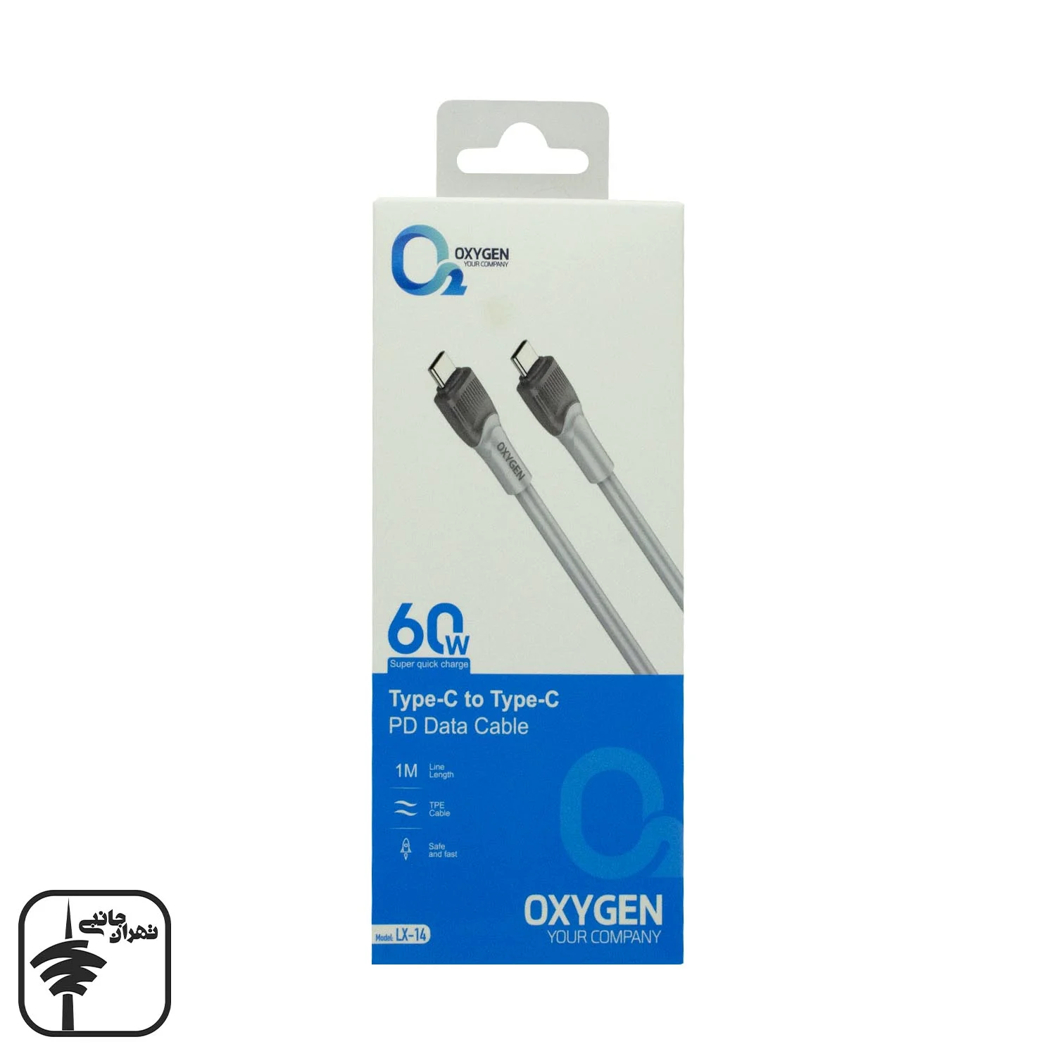 خرید عمده کابل 5A دوسر تایپ سی اکسیژن مدل LX-14 + پخش با قیمت مناسب | تهران جانبی